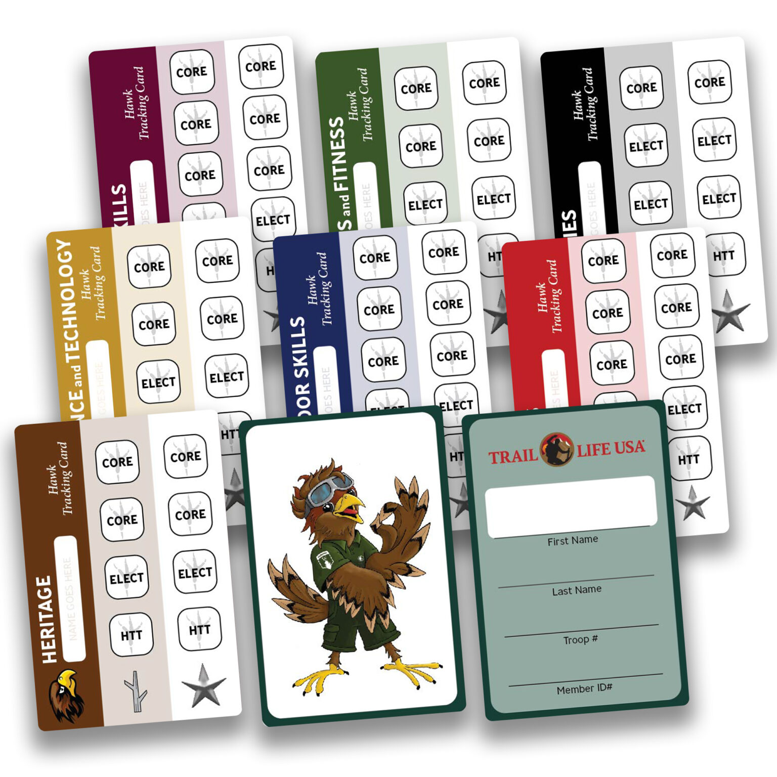 Woodlands Trail Tracking Cards - Hawk - Trail Life USA Store