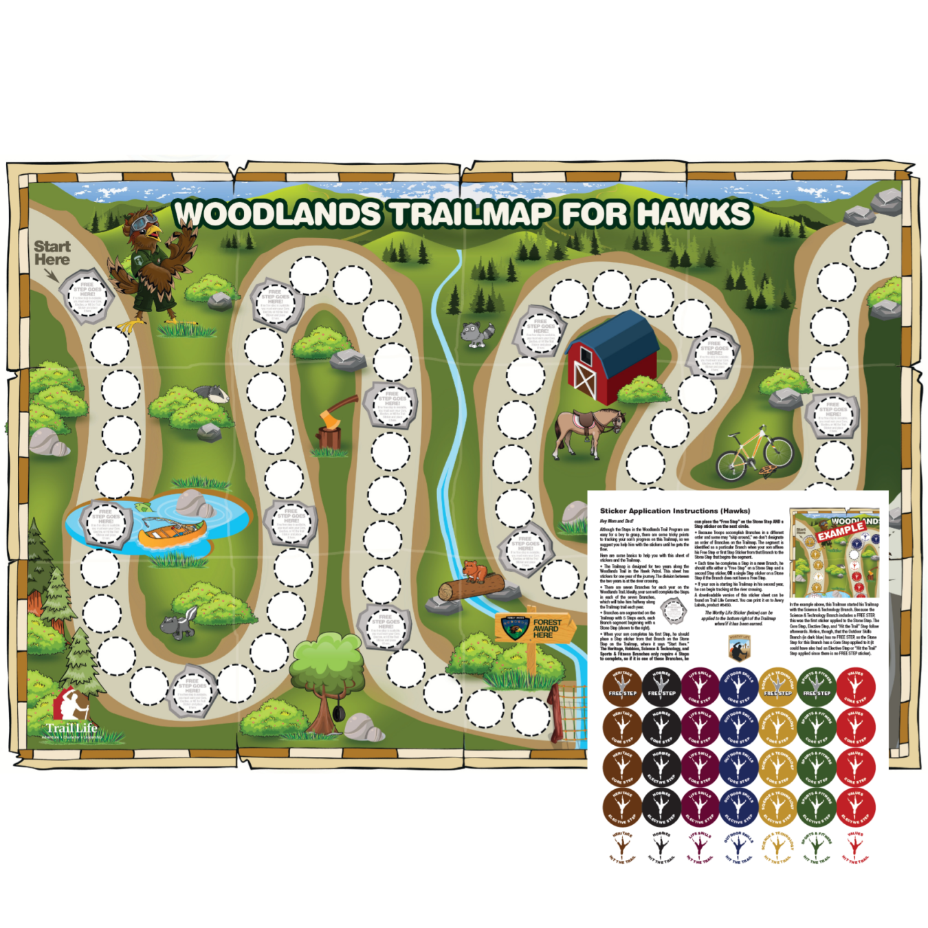 Woodlands Trail Hawk Trailmap - Trail Life USA Store