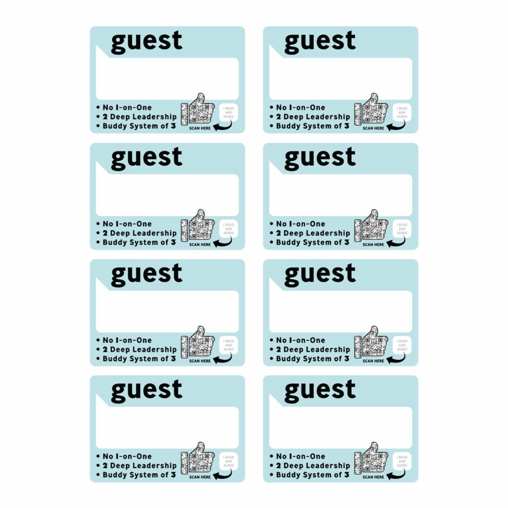 Non-Member Name Tag Sticker Sheet - Trail Life USA Store