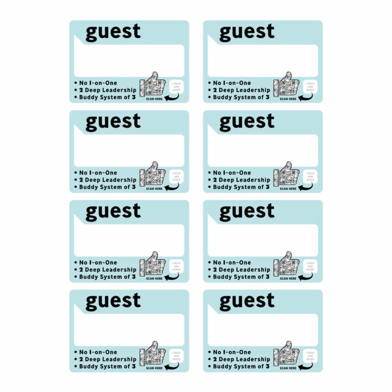 Non-Member Name Tag Sticker Sheet - Trail Life USA Store