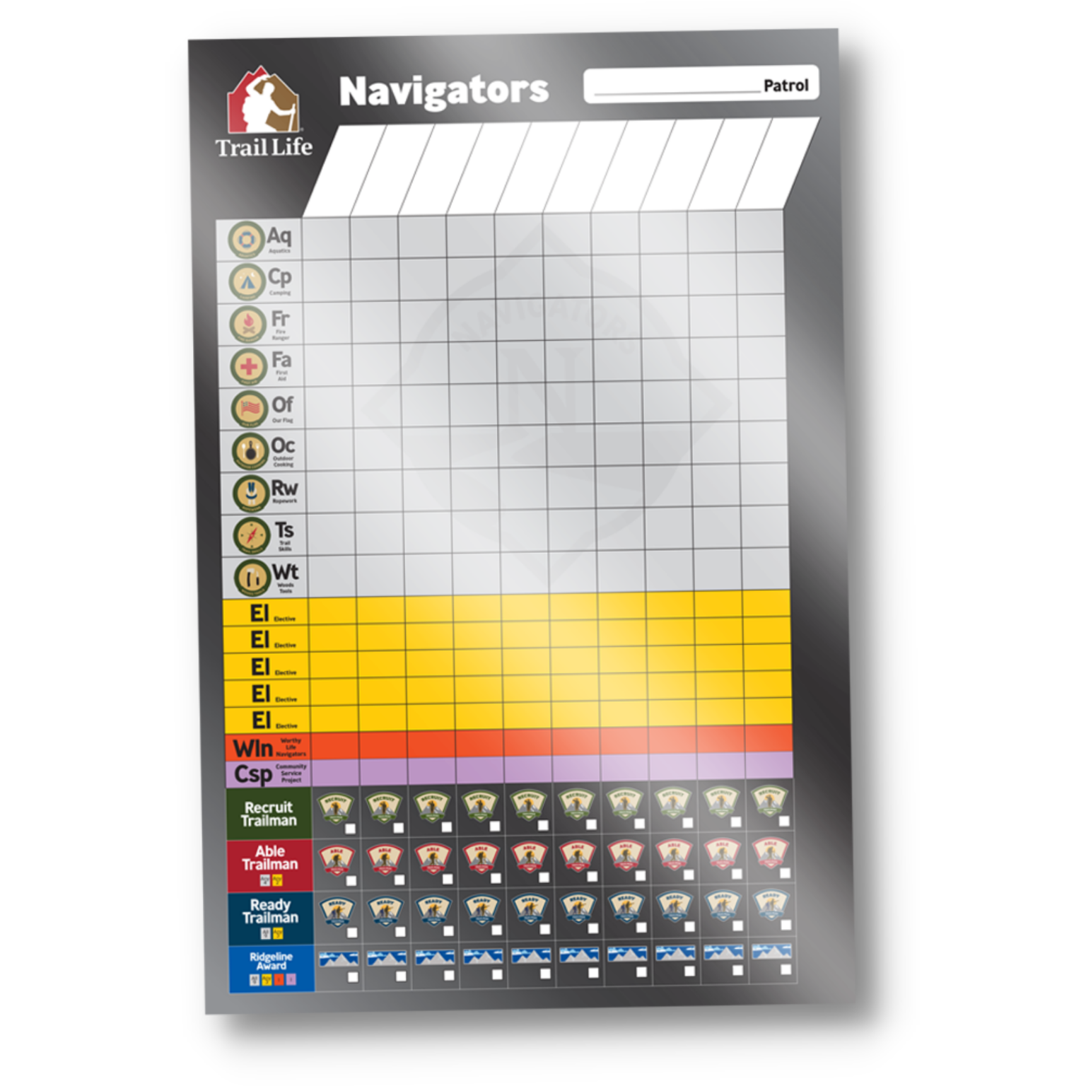 Navigators Patrol Tracking Chart - Trail Life USA Store